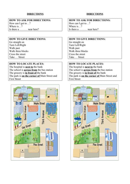 Trinity grade3 - Directions / Present Continuous | PPTX