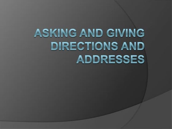 Giving directions | PPT