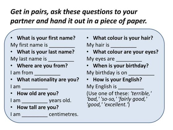 Personal information lesson plan and flash card | DOCX