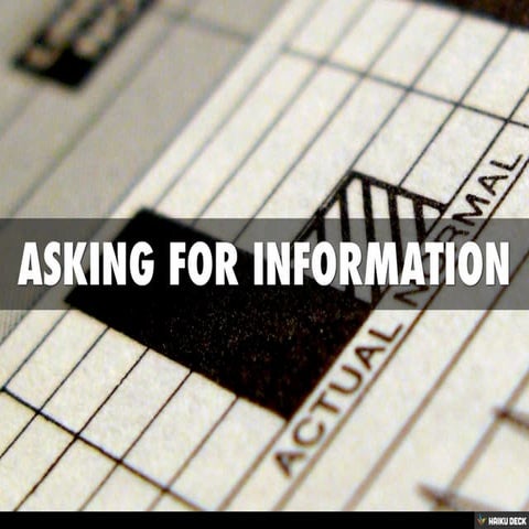 Asking For Information | PDF