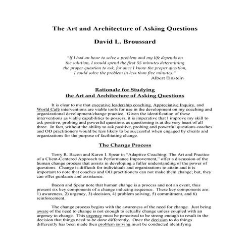 Asking questions when coaching | PDF