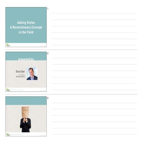 Asking Styles: A Revolutionary Concept in the Field | PPT