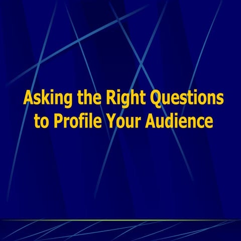 Asking the right questions audience | PDF
