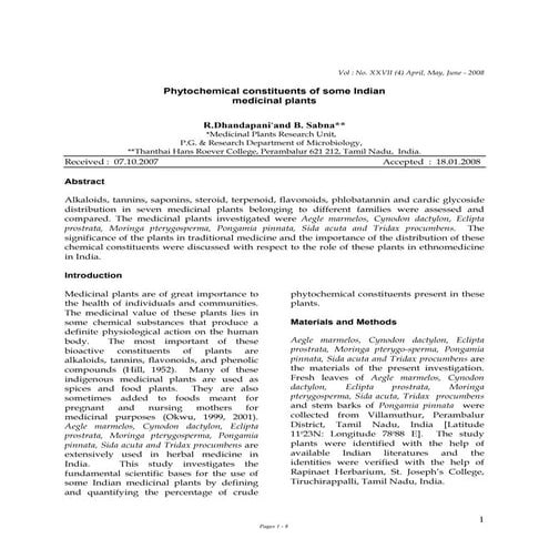 Phyochemical screening of Plant Ectracts | PPTX