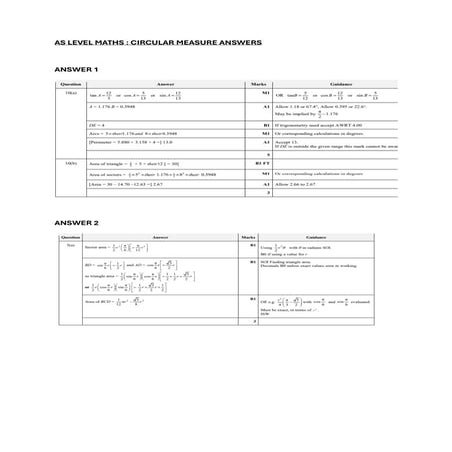 AS LEVEL MATHS CIRCULAR MEASURE 2022 ANSWERS .pdf
