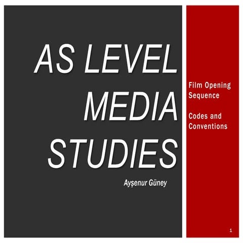 AS Level Media Studies Codes and Conventions | PPT
