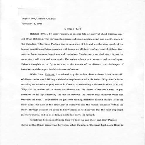 A Slice Of Life | PDF