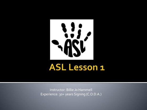 ASL basics | PPT