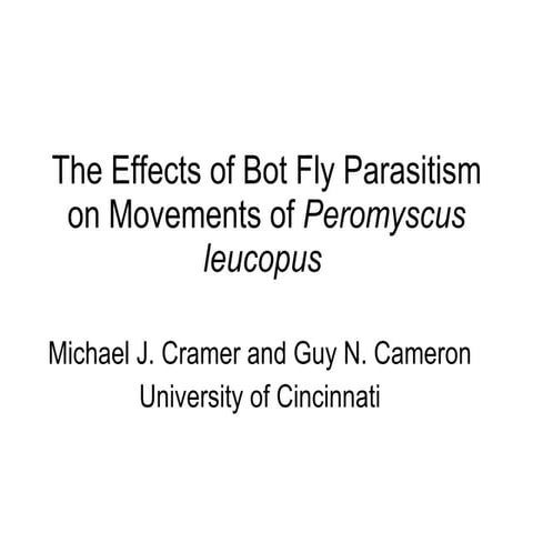 Population-level effects of bot fly (Cuterebra fontinella) parasitism ...