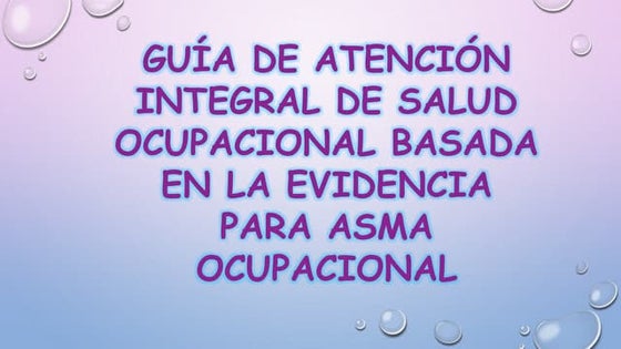 Guia asma ocupacional | PDF | Lung and Respiratory Health | Diseases ...