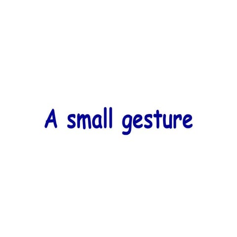 A Small Gesture | PPS