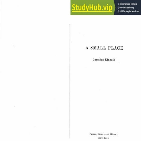 A Small Place | PPT | Free Download