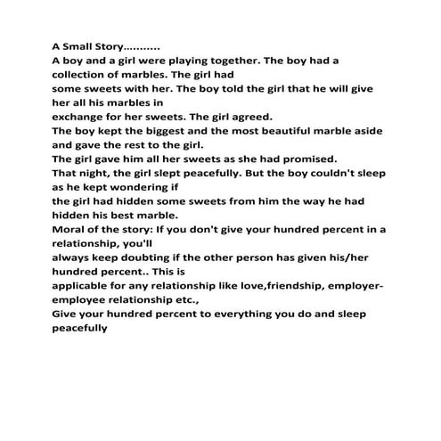 A small story | DOCX