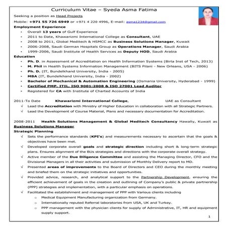 Asma resume strategy business solutions final | DOCX