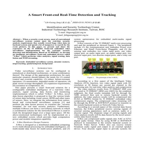 A smart front end real-time detection and tracking | PDF