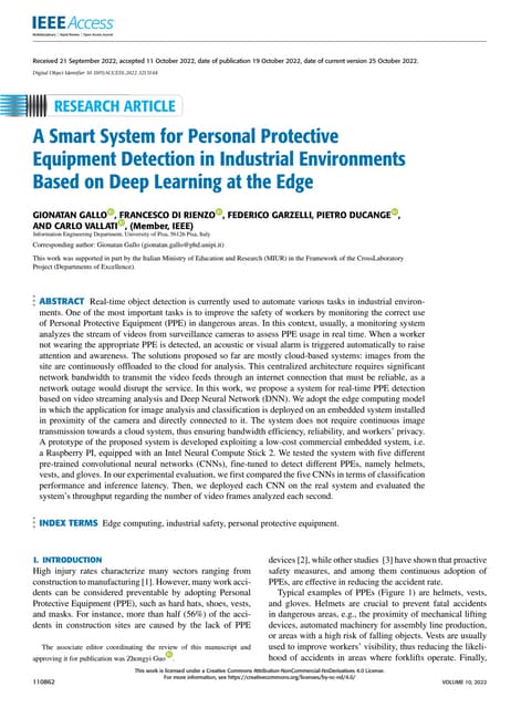 Detection of (Personal Protective Equipment) PPE through segmentation using Transfer learning ...