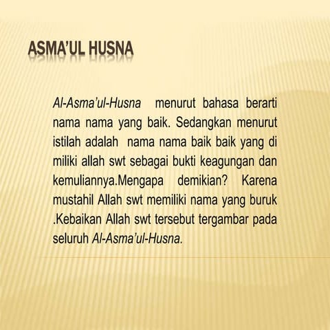 Asma’ul husna | PPTX
