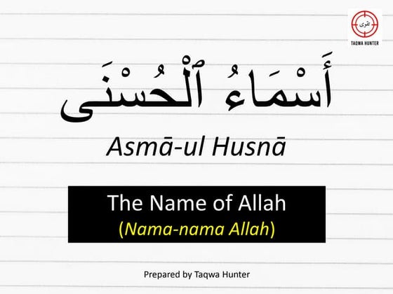 Asmaul Husna (tabel--OK) | PDF