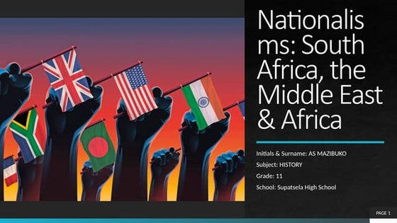 The rise of African nationalism | PPT