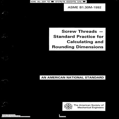 Asme b1 30_m_1992 | PDF
