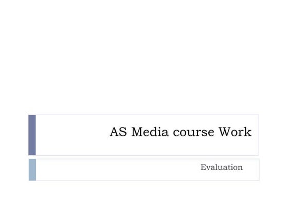 Media Evaluation - Question 1 | PDF