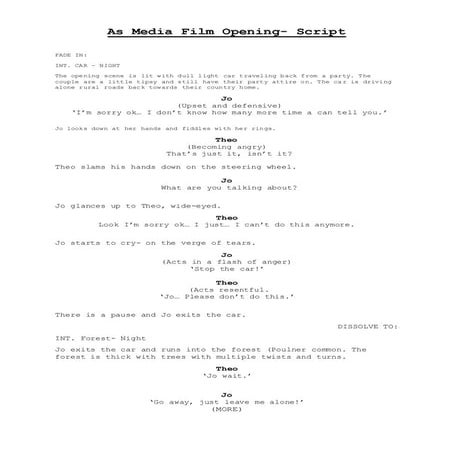 As media film opening script | DOCX