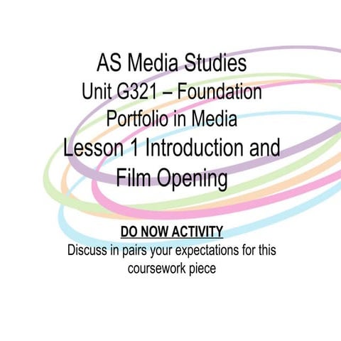 As media g321 foundation portfolio of media - lesson 1 introduction and ...