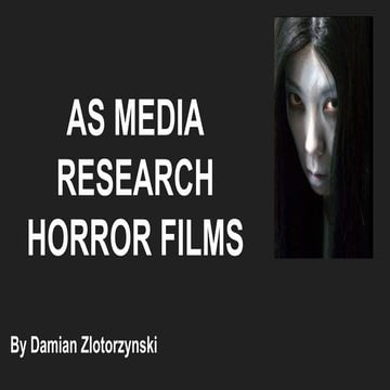 AS Media Horror Research | PPT