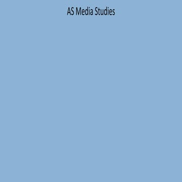As media studies 1st lesson | PPT