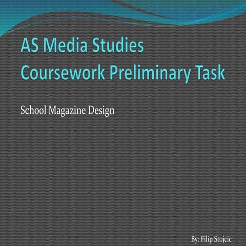As media studies coursework preliminary task | PPTX