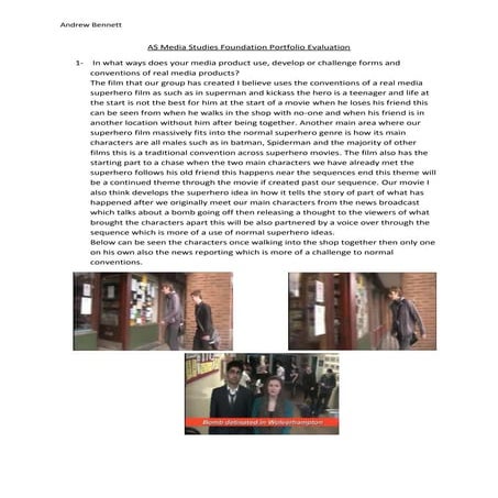 As media studies foundation portfolio | DOCX