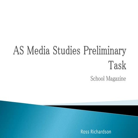 As media studies preliminary task 1 | PPTX | Desktop Publishing | Computer Software and Applications