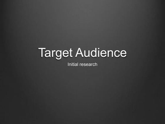 Horror film target audience | PPTX