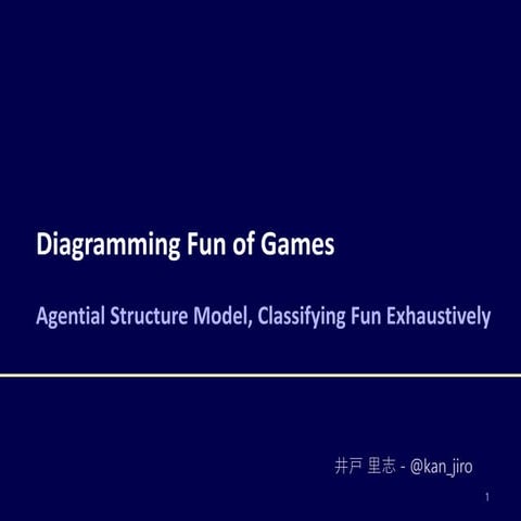 Diagramming Fun of Games ―Agential Structure Model, Classifying Fun ...
