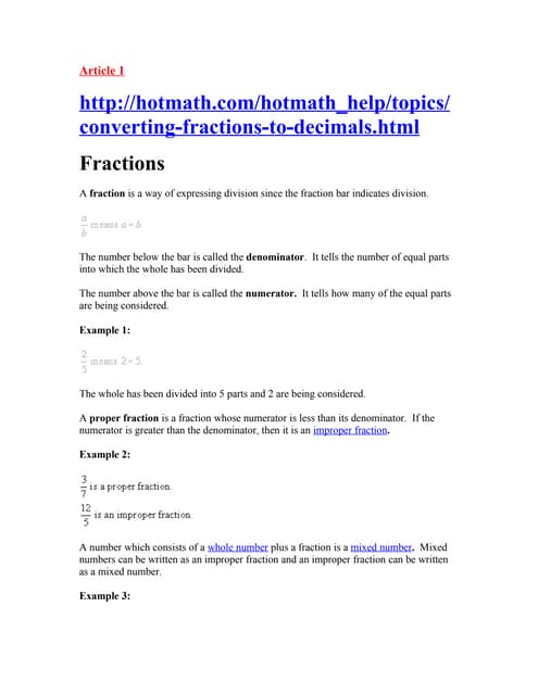 3rd grade fractions | PPT