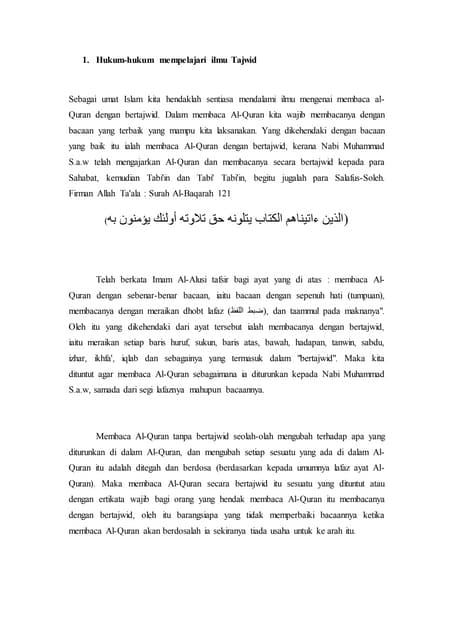agama islam tentang Tajwid | PPTX