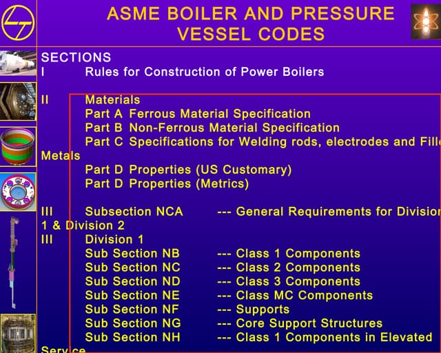 Asme codes description Chart | PDF