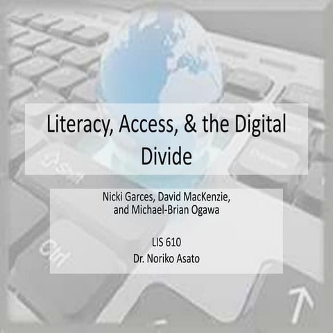 Literacy, Access & the Digital Divide | PPT