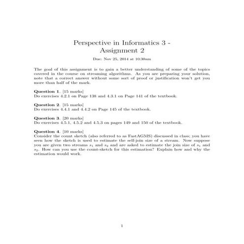 Perspective in Informatics 3 - Assignment 2 | PDF