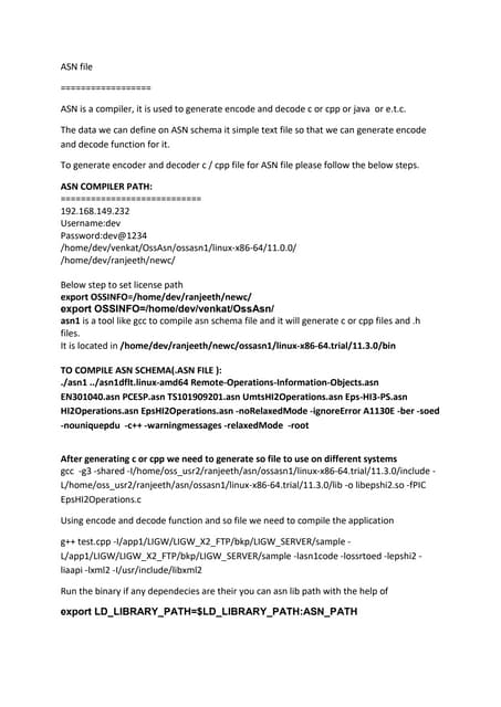 ASN encoding and decoding detailed commands | DOCX ASN encoding and decoding detailed commands | DOCX