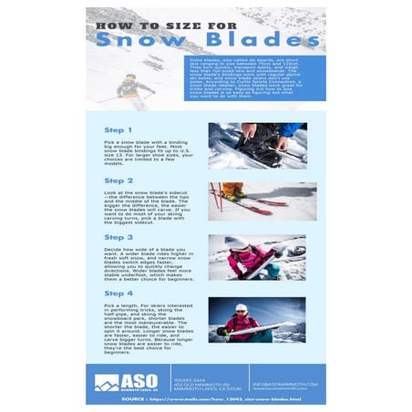 HOW TO CHOOSE THE RIGHT SIZE FOR YOUR SNOW BLADES | PDF