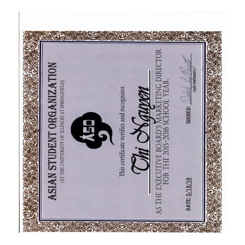 ASO Certificate | PDF