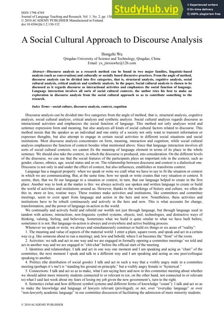 The socio cultural tradition | PPTX