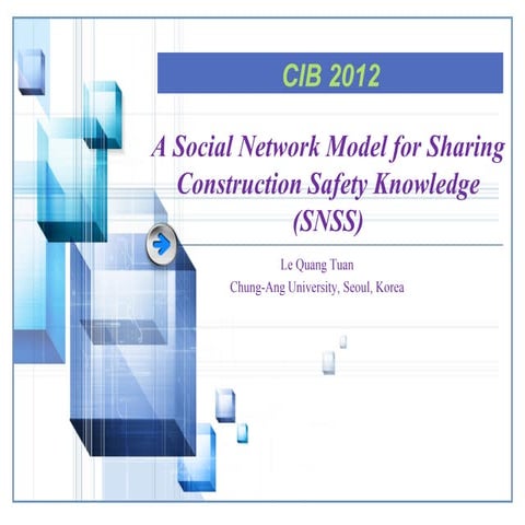 A social network model for construction safety knowledge sharing | PDF