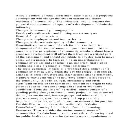 Socio economic impact analysis | PPT