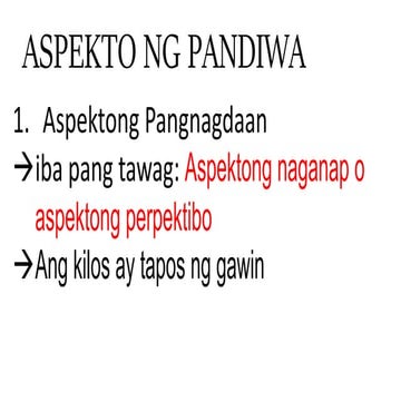 Pangngatnig || Panlinaw ||Panubali II Paninsay || Pamukod || Pananhi ...