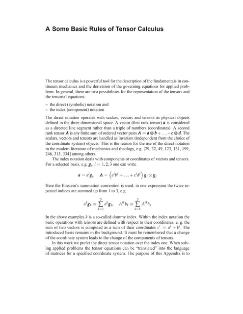 Tensor algebra and tensor analysis for engineers | PDF | Physics | Science
