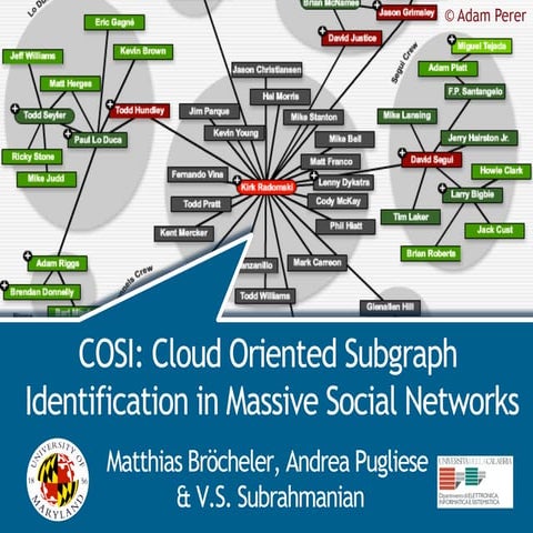 COSI: Cloud Oriented Subgraph Identification in Massive Social Networks | PDF | Databases ...