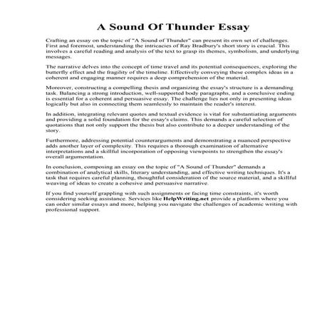 A Sound Of Thunder Essay.pdf