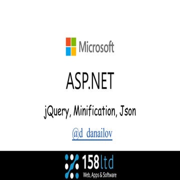 Aspnet Mvc Jquery Minification Json Ppt